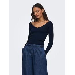 Jacqueline de Yong JDY Pullover "Nanna" in Dunkelblau - 53% | Gr&ouml;&szlig;e XS | Damen-pullover-cardigans