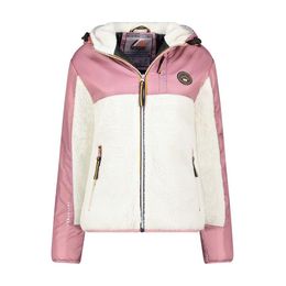 Geographical Norway Fleecejacke "Ulyssim" in Rosa/ Wei&szlig; - 75% | Gr&ouml;&szlig;e L | Damenjacken