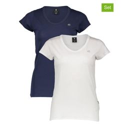G-Star Raw G-Star 2er-Set: Shirts in Dunkelblau/ Wei&szlig; - 33% | Gr&ouml;&szlig;e S | Damen-tops