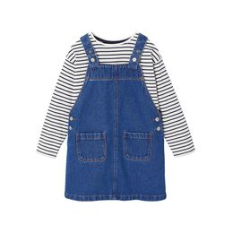 Vertbaudet 2tlg. Outfit in Blau/ Wei&szlig; - 46% | Gr&ouml;&szlig;e 128 | Kinderkleider