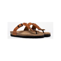 BACKSUN Zehentrenner "Reggio" in Hellbraun - 63% | Gr&ouml;&szlig;e 39 | Damen-sandalen