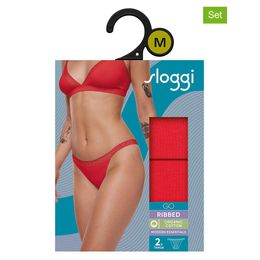 Sloggi 2er-Set: Slips "Go" in Rot - 31% | Gr&ouml;&szlig;e M | Damen-unterteile
