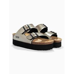 BACKSUN Leder-Pantoletten "Maldives" in Beige - 60% | Gr&ouml;&szlig;e 39 | Damen-pantoletten