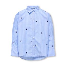 KIDS Only Bluse "New" in Hellblau - 46% | Gr&ouml;&szlig;e 152 | Kinder-blusen-hemden