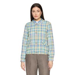 Jackenblazer Cartoon "Damen kariert", Damen, Gr. 34, gr&uuml;n, blau, Obermaterial: 67% Baumwolle, 33% Polyester, l&auml;ssig geschnitten normal, Blazer