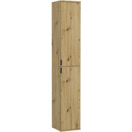Garderobenschrank Home Affaire "TRONDHEIM, H&ouml;he 193 cm, 2 T&uuml;ren, 6 F&auml;cher, 4 Einlegeb&ouml;den", braun (artisan eiche nachbildung), B:30cm H:193cm T:34cm, FSC-zertifizierter Holzwerkstoff, Schr&auml;nke, Garderobenschrank, Schrank, Hochschramk, Mehrzweckschrank, Universalschrank, Flur, Diele