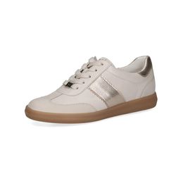 Caprice Leder-Sneakers in Creme - 37% | Gr&ouml;&szlig;e 40,5 | Damen-schnuerschuhe
