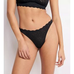 String Sloggi "ZERO Feel Bliss String", Damen, Gr. XXL, schwarz, Spitze, Obermaterial: 76% Polyamid, 24% Elasthan, Unterhosen String, unsichtbar mit Spitzenoptik