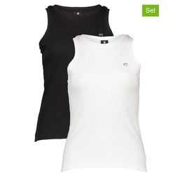 G-Star Raw G-Star 2er-Set: Tops in Wei&szlig;/ Schwarz - 43% | Gr&ouml;&szlig;e M | Damen-tops