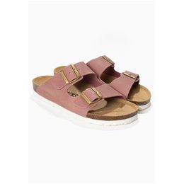 BACKSUN Leder-Pantoletten "Bali" in Rosa - 63% | Gr&ouml;&szlig;e 39 | Damen-pantoletten