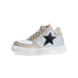 Naturino Leder-Sneakers "Hess" in Silber/ Gold - 57% | Gr&ouml;&szlig;e 23 | Kindersneakers