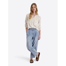 Timezone Bluse "Henley" in Beige - 44% | Gr&ouml;&szlig;e S | Damen-blusen
