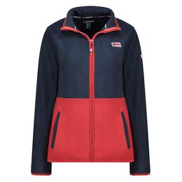 Geographical Norway Fleecejacke "Touki" in Dunkelblau/ Rot - 63% | Gr&ouml;&szlig;e L | Damenjacken