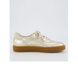 Paul Green Leder-Sneakers in Gold - 56% | Gr&ouml;&szlig;e 40,5 | Damen-sneakers