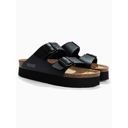BACKSUN Leder-Pantoletten "Maldives" in Schwarz - 45% | Gr&ouml;&szlig;e 42 | Damen-pantoletten