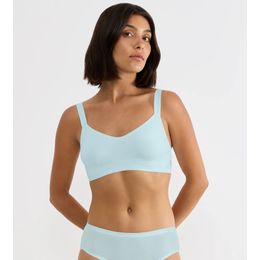 Bralette Sloggi "ZERO Feel Air Bralette", Damen, Gr. L, N-Gr, blau (fresh mint), Single Jersey, Obermaterial: 83% Polyamid, 17% Elasthan, BHs Bralette, atmungskativ und unsichtbar