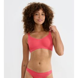 Bralette Sloggi "ZERO Feel Air Bralette", Damen, Gr. L, N-Gr, pink (flamingo), Single Jersey, Obermaterial: 83% Polyamid, 17% Elasthan, BHs Bralette, atmungskativ und unsichtbar