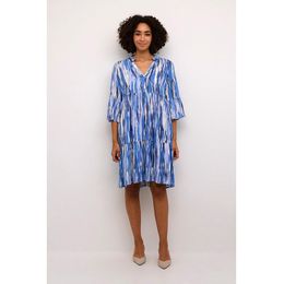Kaffe Kleid in Blau/ Wei&szlig; - 68% | Gr&ouml;&szlig;e 38 | Damen-kleider