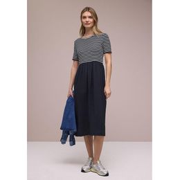 Street One Kleid in Dunkelblau/ Wei&szlig; - 38% | Gr&ouml;&szlig;e 42 | Damen-kleider