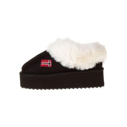 Geographical Norway Hausschuhe "Oninkasi" in Schwarz/ Wei&szlig; - 77% | Gr&ouml;&szlig;e 36 | Damen-pantoletten