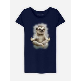WOOOP Shirt "Sloth Meditate" in Dunkelblau - 54% | Gr&ouml;&szlig;e S | Damen-tops