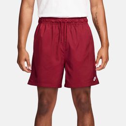 Shorts Nike Sportswear "Nike Club Men's Woven Flow Shorts", Herren, Gr. L, N-Gr, team crimson, Web, Obermaterial: 100% Polyester, unifarben, kniefrei, Hosen Shorts, lockere Passform, f&uuml;r sportliche Aktivit&auml;ten und Alltag