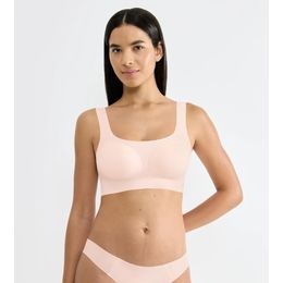 Bustier Sloggi "ZERO Feel 2.0 Top", Damen, Gr. L, N-Gr, rosa (puff pink), Single Jersey, Obermaterial: 76% Polyamid, 24% Elasthan, BHs Bustier, nahtlos und unsichtbar