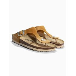 BACKSUN Leder-Zehentrenner "Singapore" in Gelb - 61% | Gr&ouml;&szlig;e 39 | Damen-sandalen