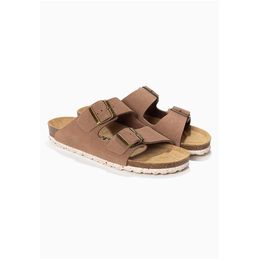 BACKSUN Leder-Pantoletten "Bali" in Hellbraun - 61% | Gr&ouml;&szlig;e 37 | Damen-pantoletten