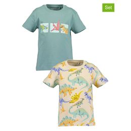 Blue Seven 2er Set: Shirts in Hellblau/ Beige - 45% | Gr&ouml;&szlig;e 128 | Kinder-oberteile