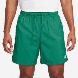 Shorts Nike Sportswear "Nike Club Men's Woven Flow Shorts", Herren, Gr. L, N-Gr, malachite, wei&szlig;, Web, Obermaterial: 100% Polyester, unifarben, kniefrei, Hosen Shorts, lockere Passform, f&uuml;r sportliche Aktivit&auml;ten und Alltag