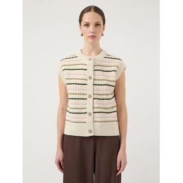 Y.A.S YAS Strickweste in Creme - 43% | Gr&ouml;&szlig;e M | Damenjacken