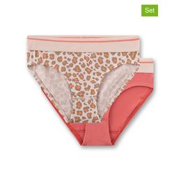 Sanetta 2er-Set: Slips in Beige/ Rot - 45% | Gr&ouml;&szlig;e 128 | Kinder-waesche
