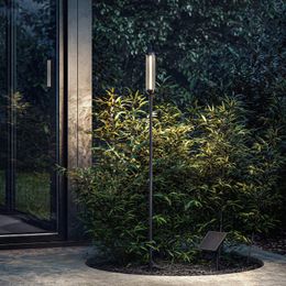 Ip44.de reed Solar Stehleuchte mit Erdspie&szlig;, LED, 93821-BL,