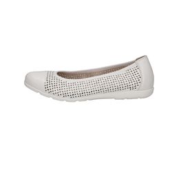 Caprice Leder-Ballerinas in Wei&szlig; - 48% | Gr&ouml;&szlig;e 39 | Damen-ballerinas
