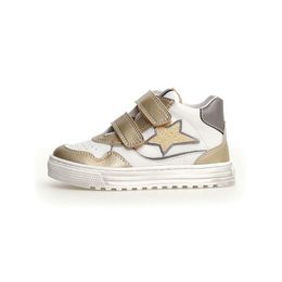 Naturino Leder-Sneakers in Gold/ Silber/ Wei&szlig; - 43% | Kindersneakers