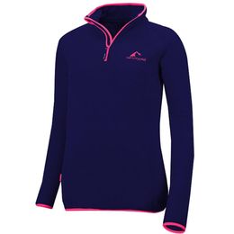 Westfjord Fleecepullover "Hekla" in Dunkelblau/ Pink - 54% | Gr&ouml;&szlig;e L | Damenpullover