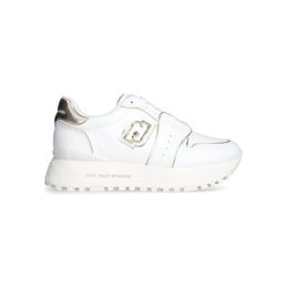 Liu Jo Leder-Sneakers in Wei&szlig; - 68% | Gr&ouml;&szlig;e 38 | Damen-sneakers