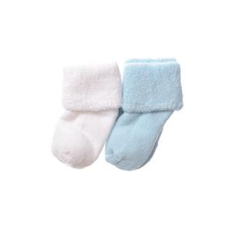Erstausstattungspaket Liliput "Erstlings-S&ouml;ckchen 2er-Set", M&auml;dchen, blau (wei&szlig;, hellblau), 85% Baumwolle, 12% Polyester, 3% Elasthan, KOB Set-Artikel Erstausstattungspaket, in niedlichem Design