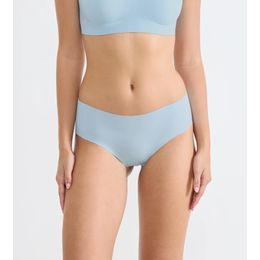 Hipster Sloggi "ZERO Feel 2.0 Hipster", Damen, Gr. M, blau (light blau), Single Jersey, Obermaterial: 76% Polyamid, 24% Elasthan, Unterhosen, nahtlos und unsichtbar