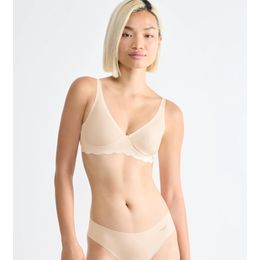 Soft-BH Sloggi "ZERO Microfibre 2.0", Damen, Gr. S, N-Gr, braun (walnuss), Obermaterial: 76% Polyamid, 24% Elasthan, unifarben, BHs Soft-BH, nahtlos, mittlerer Halt, Microfaser, weich