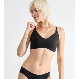 Bralette Sloggi "ZERO Microfibre 2.0", Damen, Gr. L, N-Gr, schwarz, Obermaterial: 76% Polyamid, 24% Elasthan, unifarben, BHs Bralette, nahtlos, herausnehmbare Einlagen, mittlerer Halt, Microfaser
