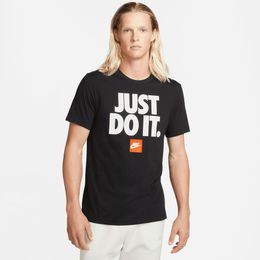 T-Shirt Nike Sportswear "M NSW TEE FRAN JDI VERBIAGE", Herren, Gr. XL, schwarz, Jersey, Obermaterial: 100% Baumwolle, normal, Rundhals, Shirts T-Shirt