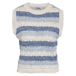 Noisy may Pullunder "Laika" in Wei&szlig;/ Hellblau/ Blau - 46% | Gr&ouml;&szlig;e S | Damen-pullover-cardigans