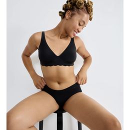 Soft-BH Sloggi "ZERO Microfibre 2.0", Damen, Gr. S, N-Gr, schwarz, Obermaterial: 76% Polyamid, 24% Elasthan, matt, unifarben, BHs Soft-BH, nahtlos, mittlerer Halt, Microfaser, weich