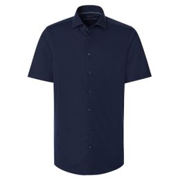 Businesshemd Venti "Venti Businesshemd Jerseyflex uni", Herren, Gr. 36, Normalgr&ouml;&szlig;en, dunkelblau, 89% Baumwolle, 11% Elasthan, unifarben, schmal, Hemden