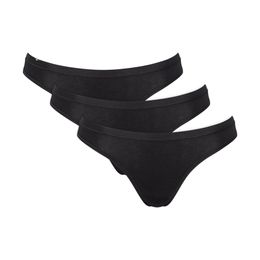 Minislip Sloggi "GO Daily Cotton", Damen, Gr. M, schwarz, Single Jersey, Obermaterial: 95% Baumwolle, 5% Elasthan, unifarben, k&ouml;rpernah, Unterhosen, flacher Elastikbund, Baumwollmix, bequem, weich