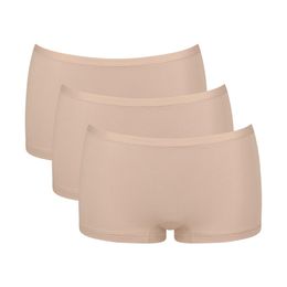 Panty Sloggi "GO Daily Cotton", Damen, Gr. XXL, beige (new beige), Single Jersey, Obermaterial: 95% Baumwolle, 5% Elasthan, Unterhosen Panty, Glanz-Effekt Details, elastisch, bequem, Baumwollmix