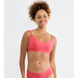 Schalen-BH Sloggi "FREE Evolve P", Damen, Gr. 1, N-Gr, pink (flamingo), Single Jersey, Obermaterial: 46% Polyester, 45% Modal, 9% Elasthan, unifarben, BHs Schalen-BH, super weich, dehnf&auml;hig, Stretch-Cups