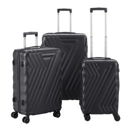 Reisekofferset Budapest Schwarz, 3-teilig